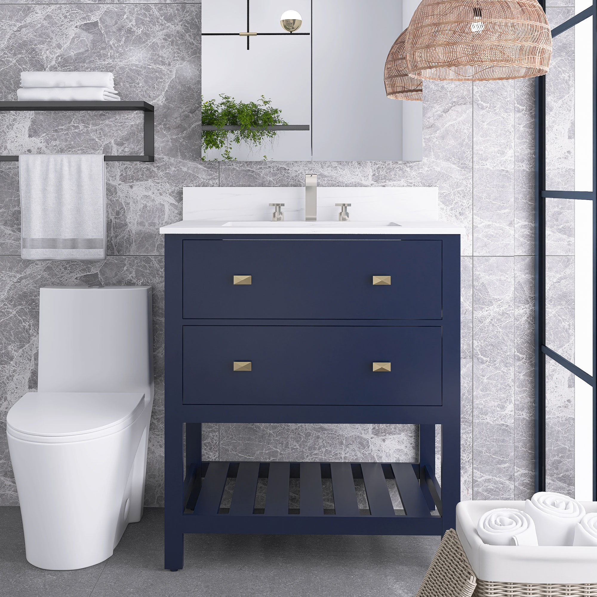 Latitude Run® Mahkai 30" Single Bathroom Vanity Set | Wayfair