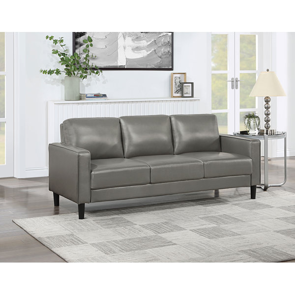 Wade Logan® Chanoch 76.5'' Faux Leather Sofa & Reviews | Wayfair