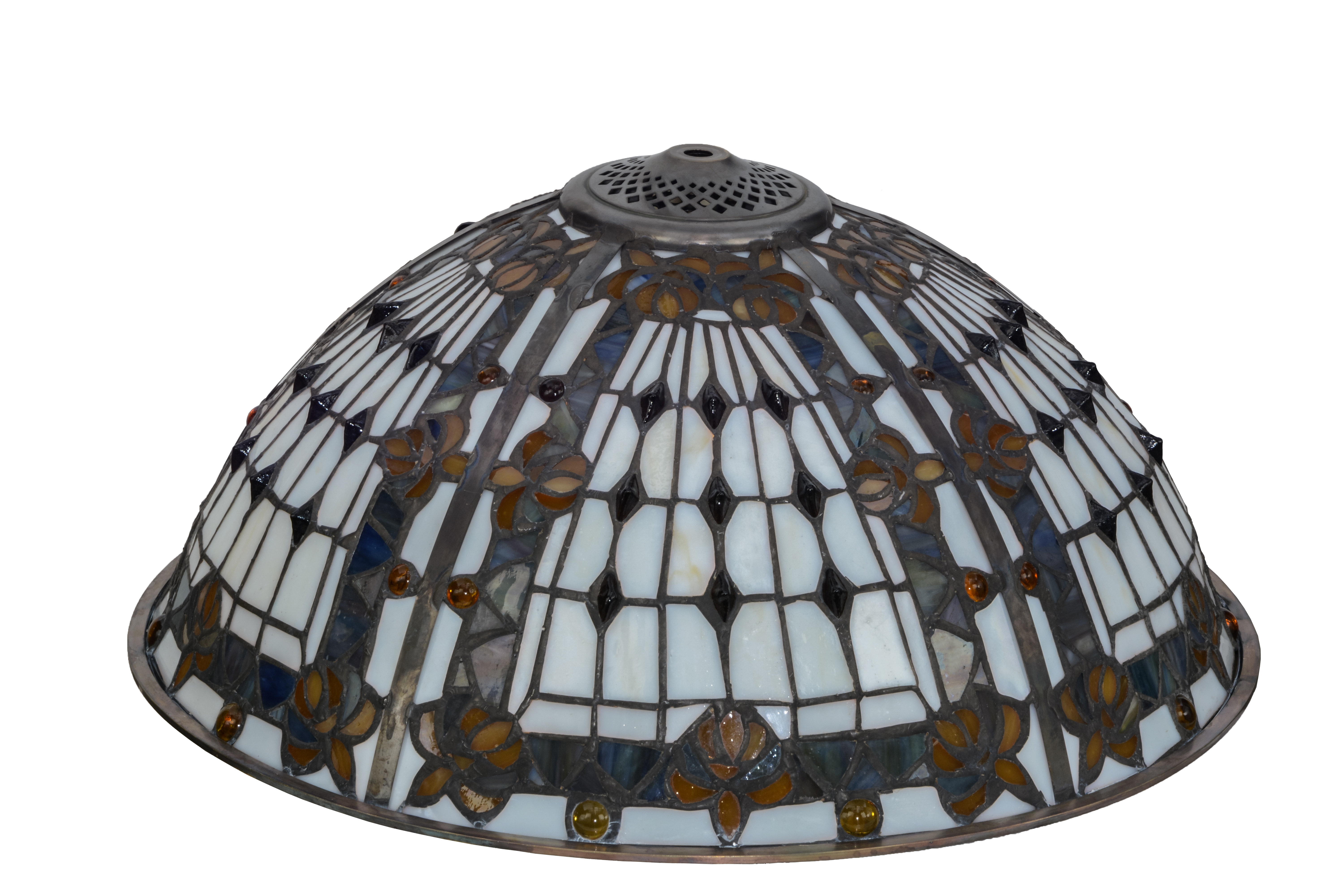 Meyda Lighting 8" H Glass Bowl Lamp Shade in White/Yellow/Black | Wayfair