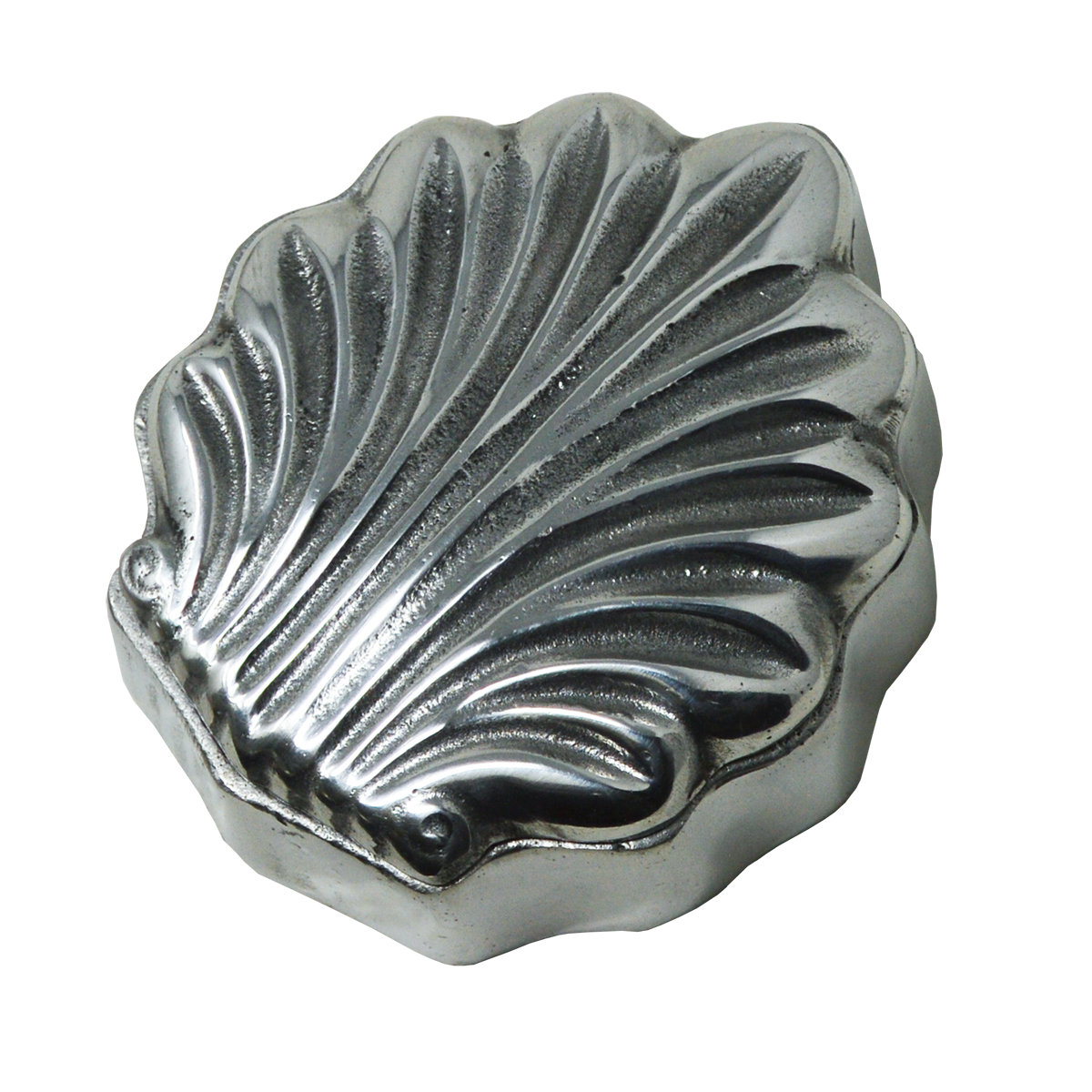 Highland Dunes Pewter Seashell Trinket Box | Wayfair