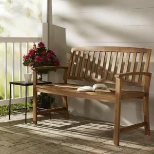 Highland Dunes Royce Wooden Garden Bench & Reviews | Wayfair