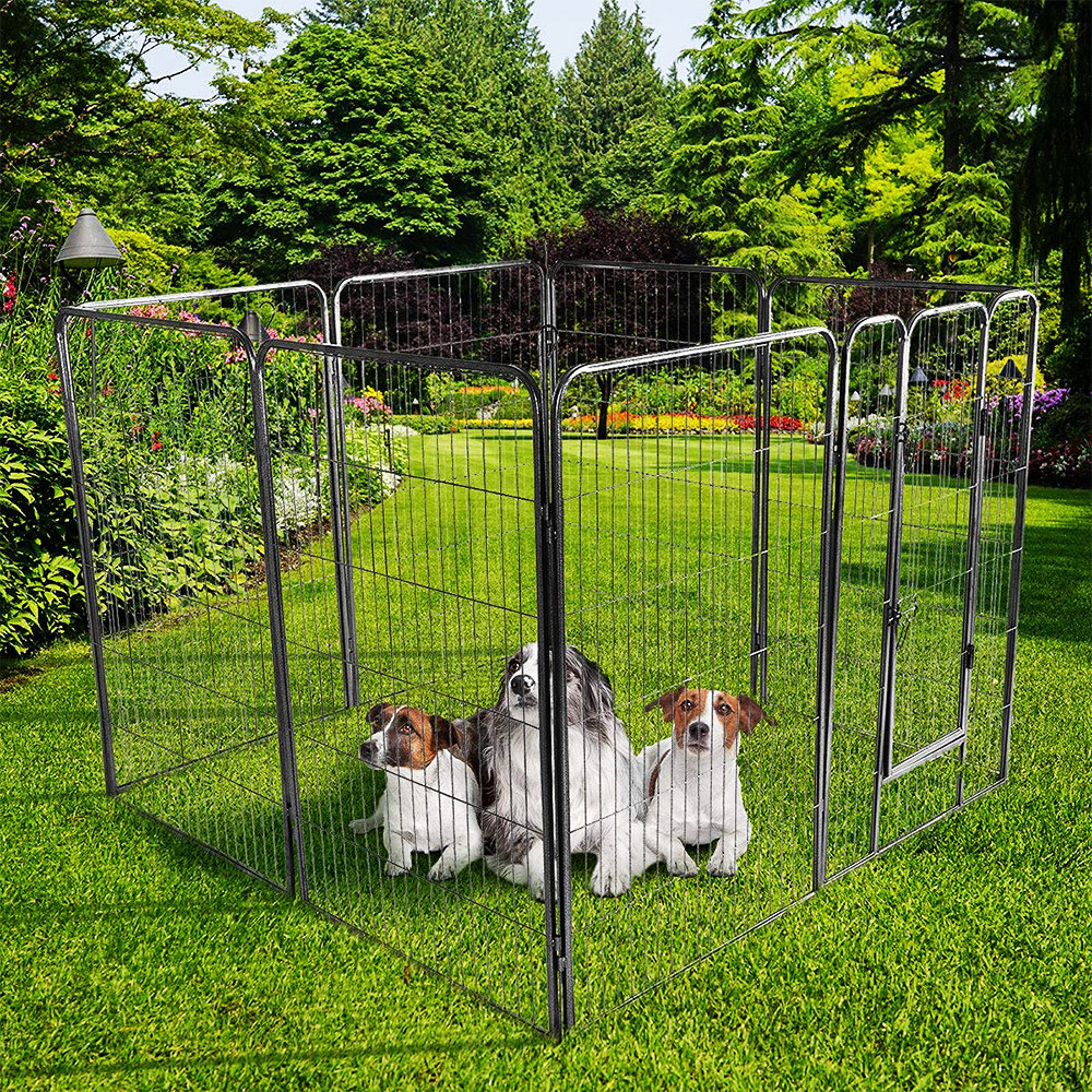 iYofe Pet Dog Playpen Pet Dog Fence Metal Dog Pen Outdoor Exercise Pen ...