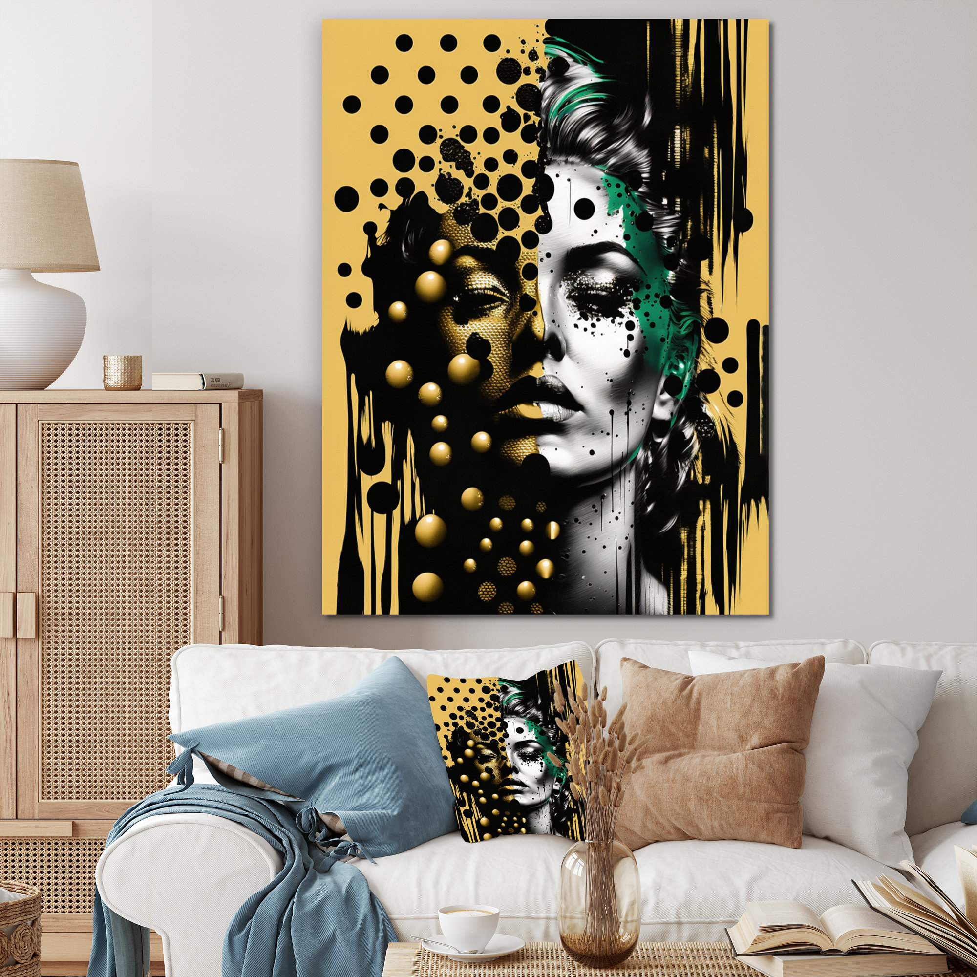 Mercer41 Transcending Female Potrait III - Modern Woman Wall Art Living ...