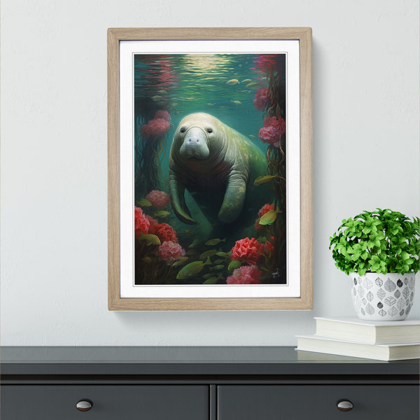 Big Box Art XYZ-FRM-V1223-4449 Manatee Surrealism - Single Picture ...