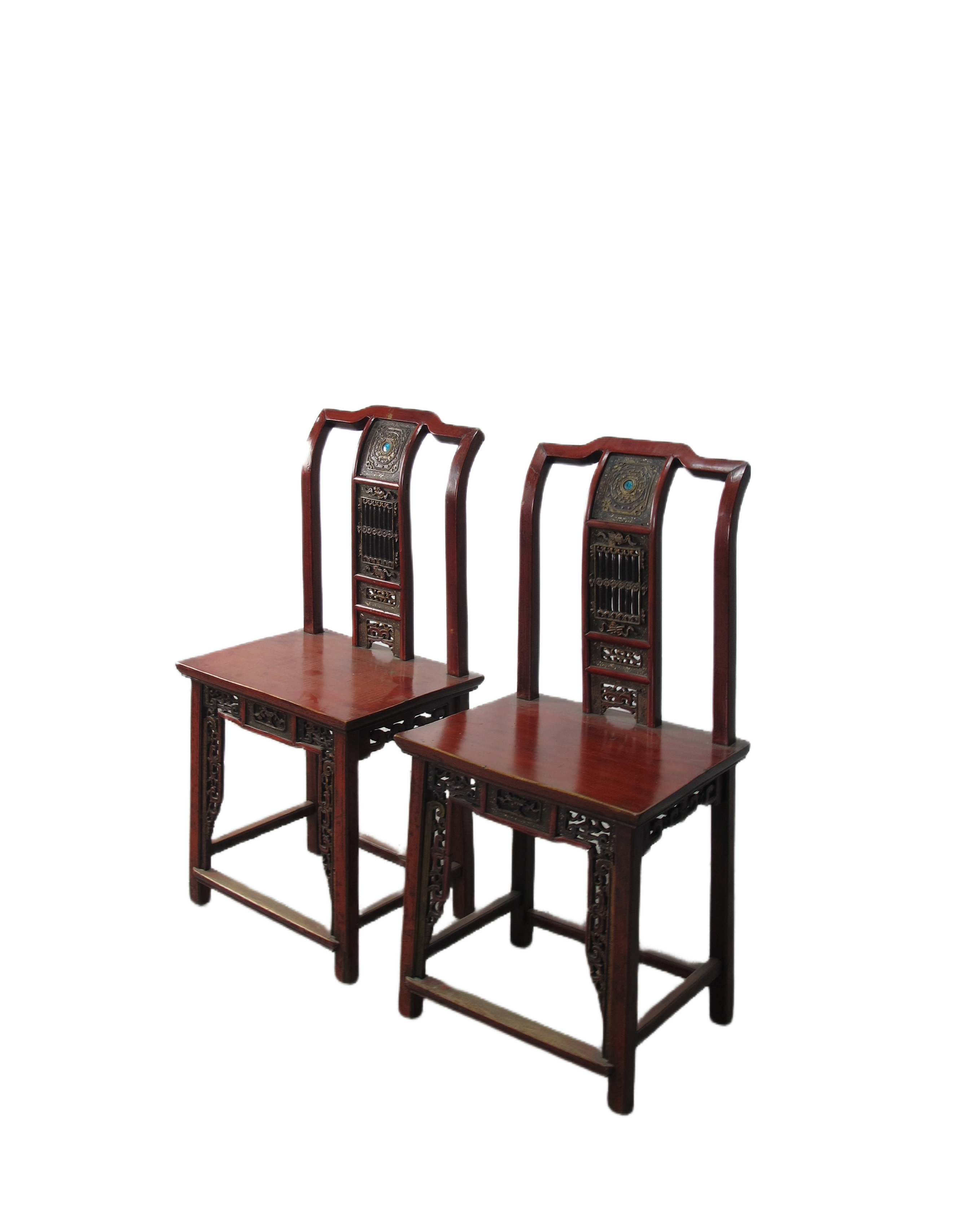 DYAG East Asian Classic Solid Wood Slat Back Arm Chair in Dark Brown ...