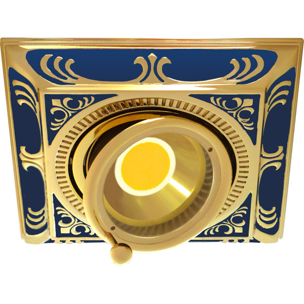 Mercer41 Brass Recessed Square Spotlight | Wayfair.co.uk