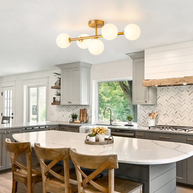 Mercer41 Miasophia Glass Semi Flush Mount & Reviews - Wayfair Canada