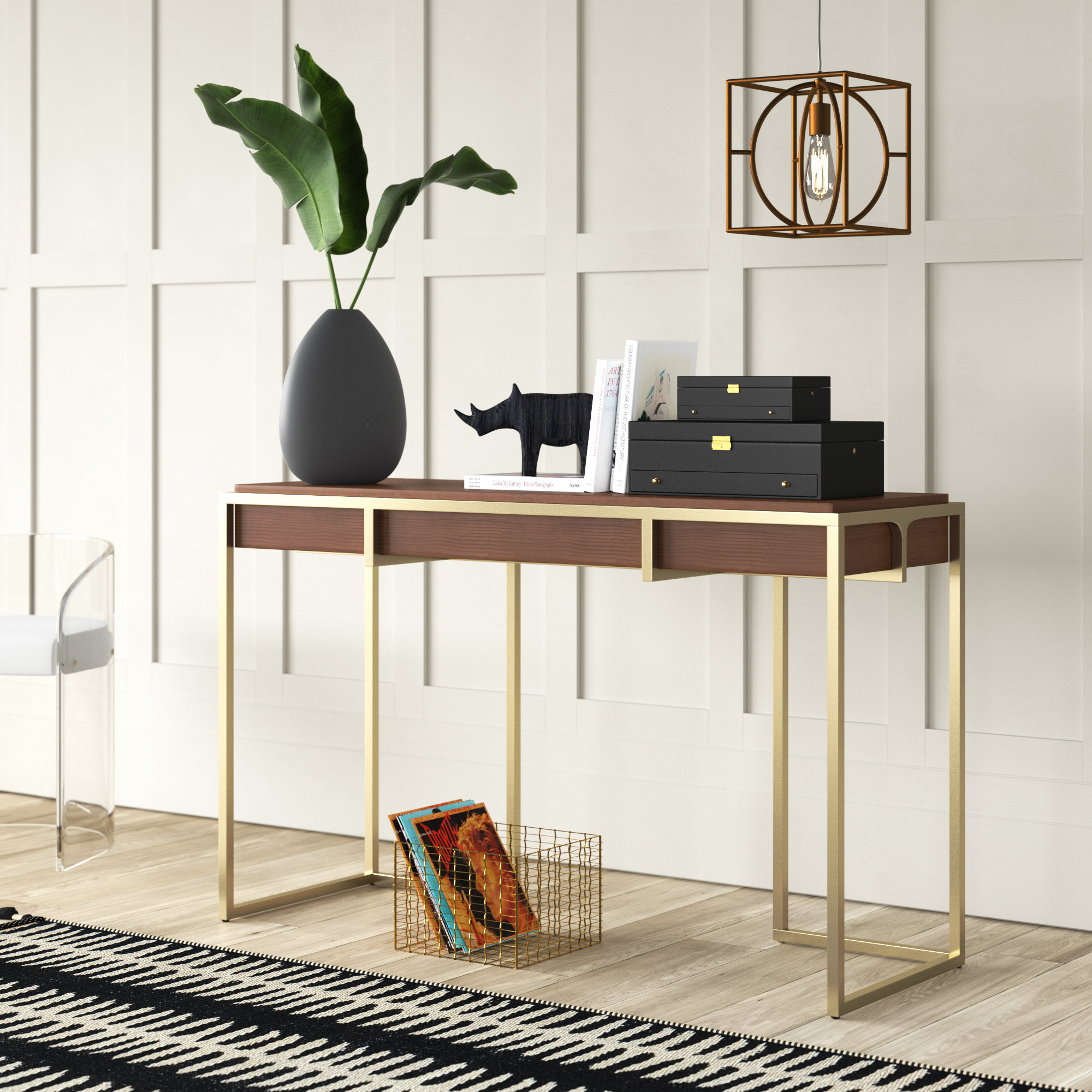 Mercury Row® Simmerman Metal Base Writing Desk & Reviews - Wayfair Canada