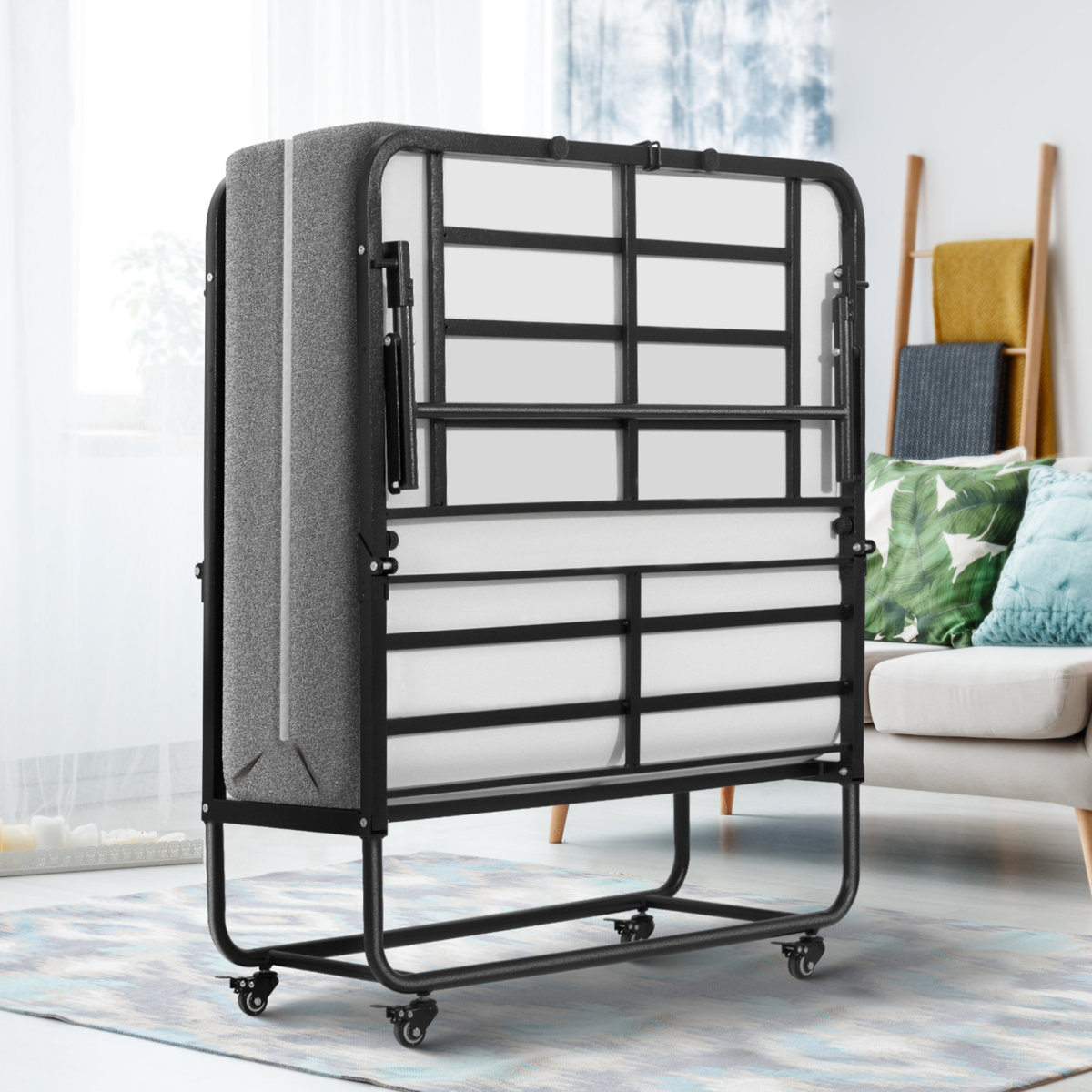 Latitude Run® Folding Bed with Mattress, Folded Bed, Rollaway Bed Guest ...