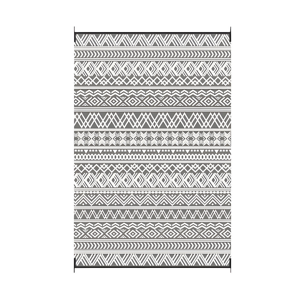 Union Rustic Boho Outdoor Rug in Black & White – Weatherproof and ...