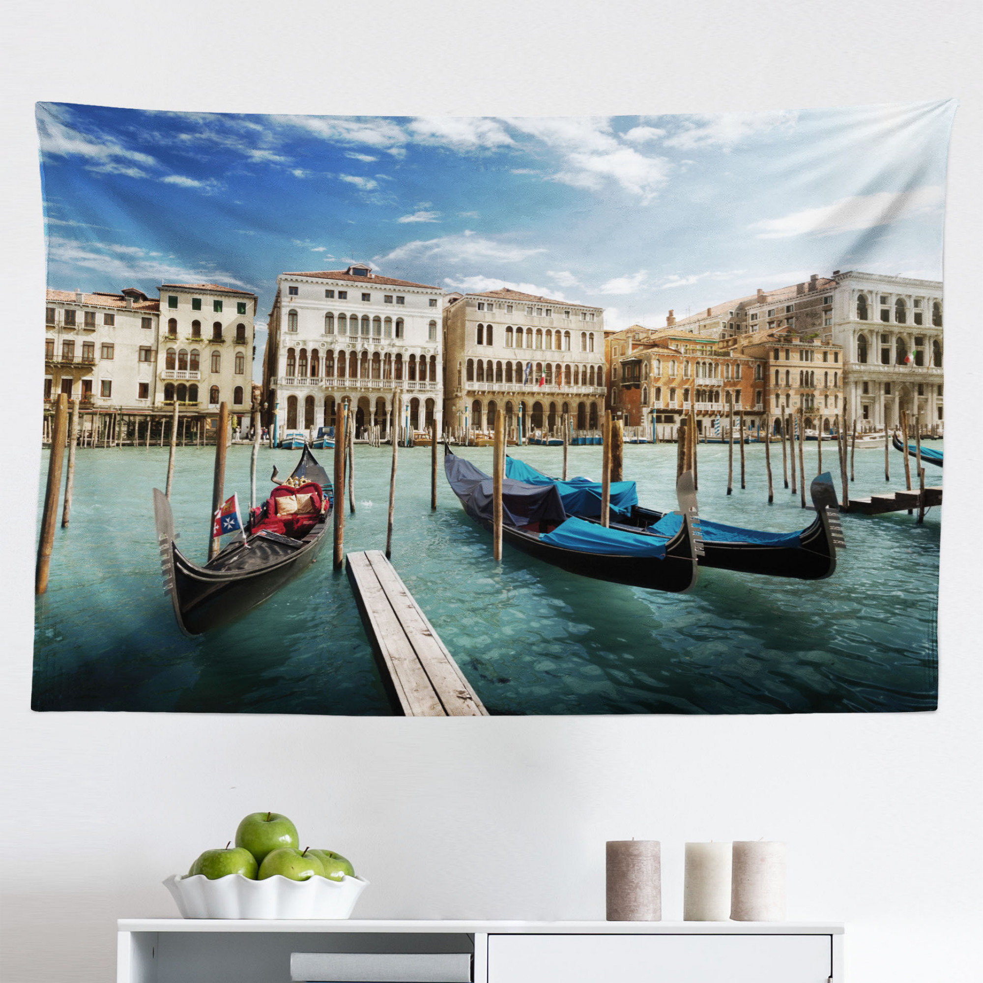 East Urban Home Italian Tapestry, Gondolas In The Venetian Adriatic ...