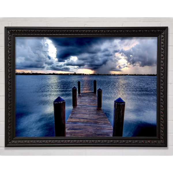 Bright Star Pontoon Out To Sea Blue - Single Picture Frame Art Prints ...