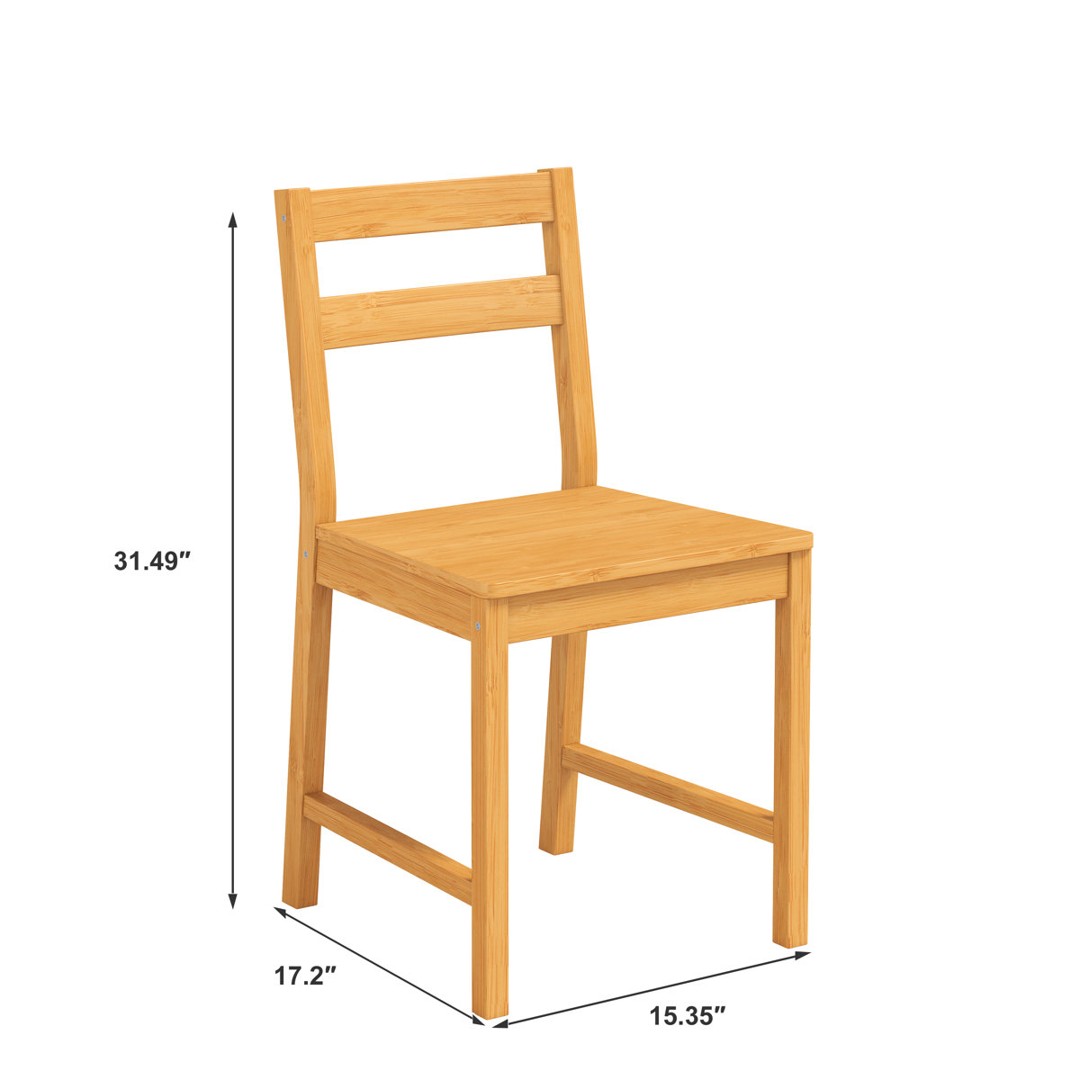 Lark Manor™ Lark Manor Solid Wood Side Chair - Set of 2 Modern Straight ...