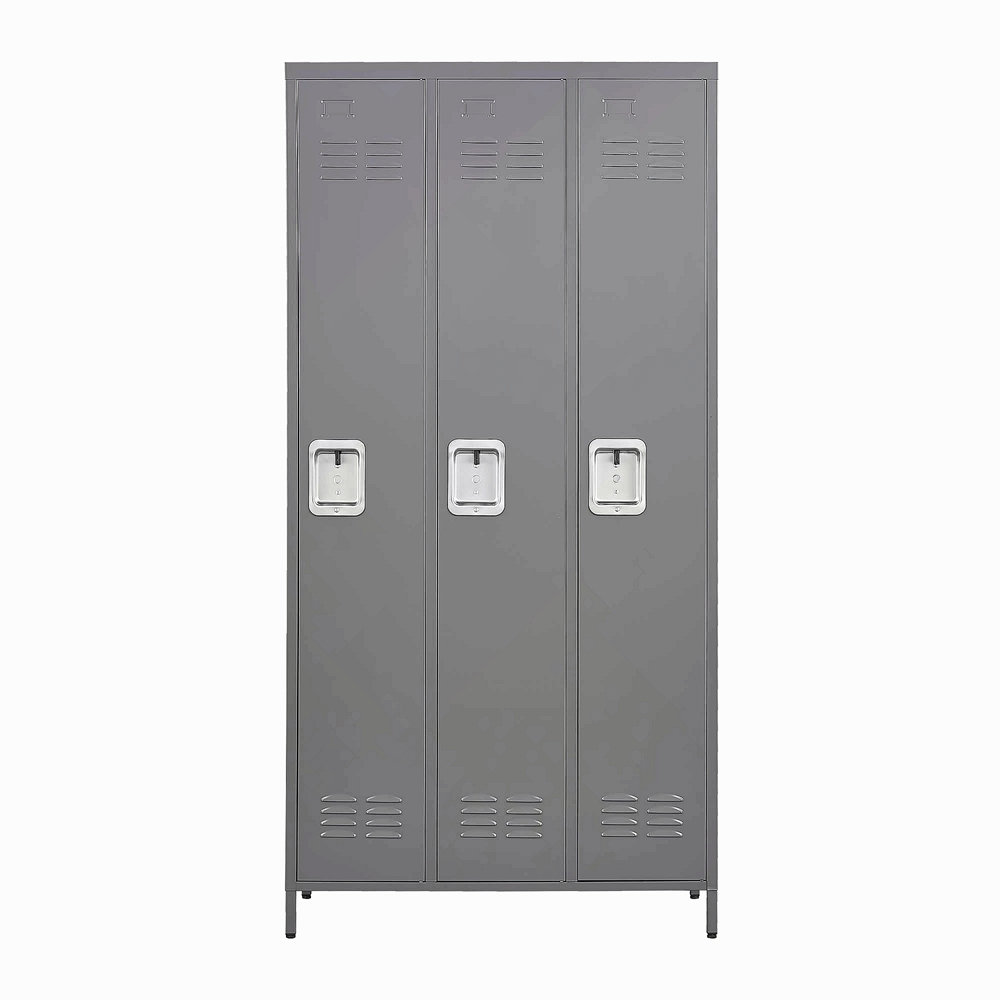 17 Stories 3 Door 72"H Metal Lockers With Lock For Employees,Storage ...