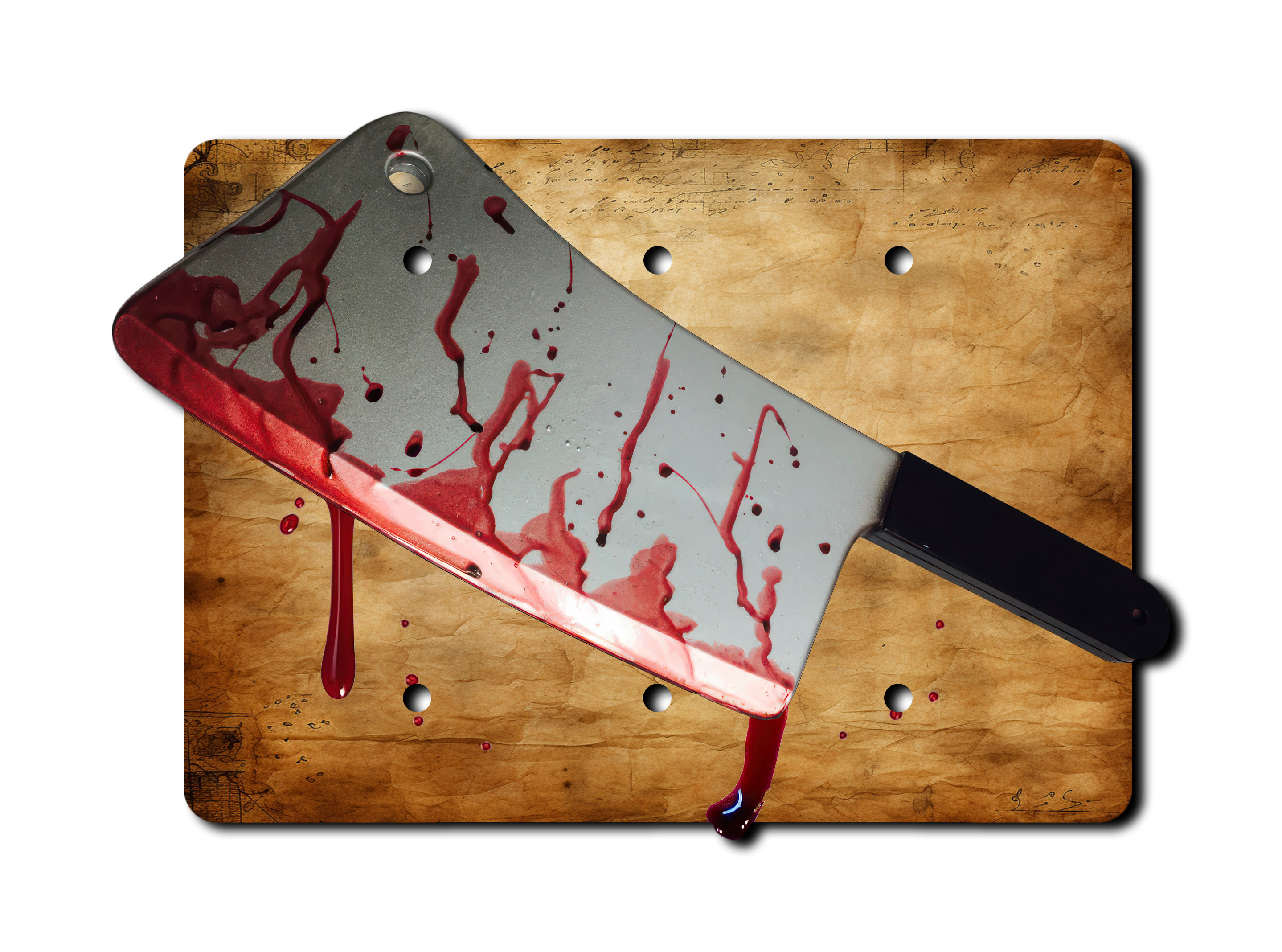 Off The Wall Plates - Bloody Cleaver Horror the Dark Decorative Acrylic ...