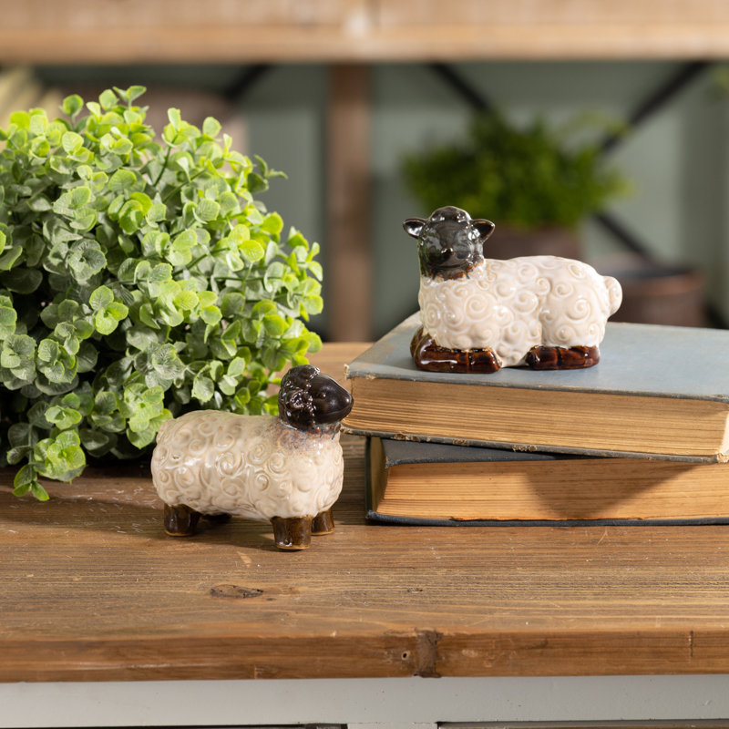 Millwood Pines Mini Sheep Figurine (Set of 6) | Wayfair
