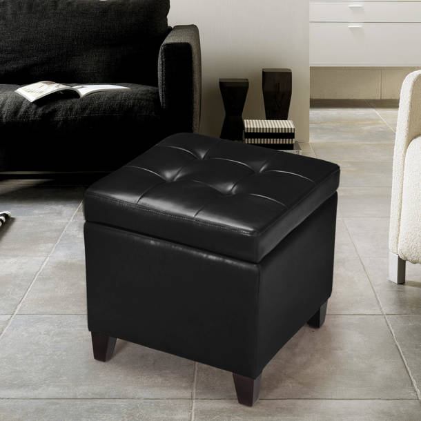 Steelside™ Abrego Faux Leather Storage Ottoman & Reviews | Wayfair