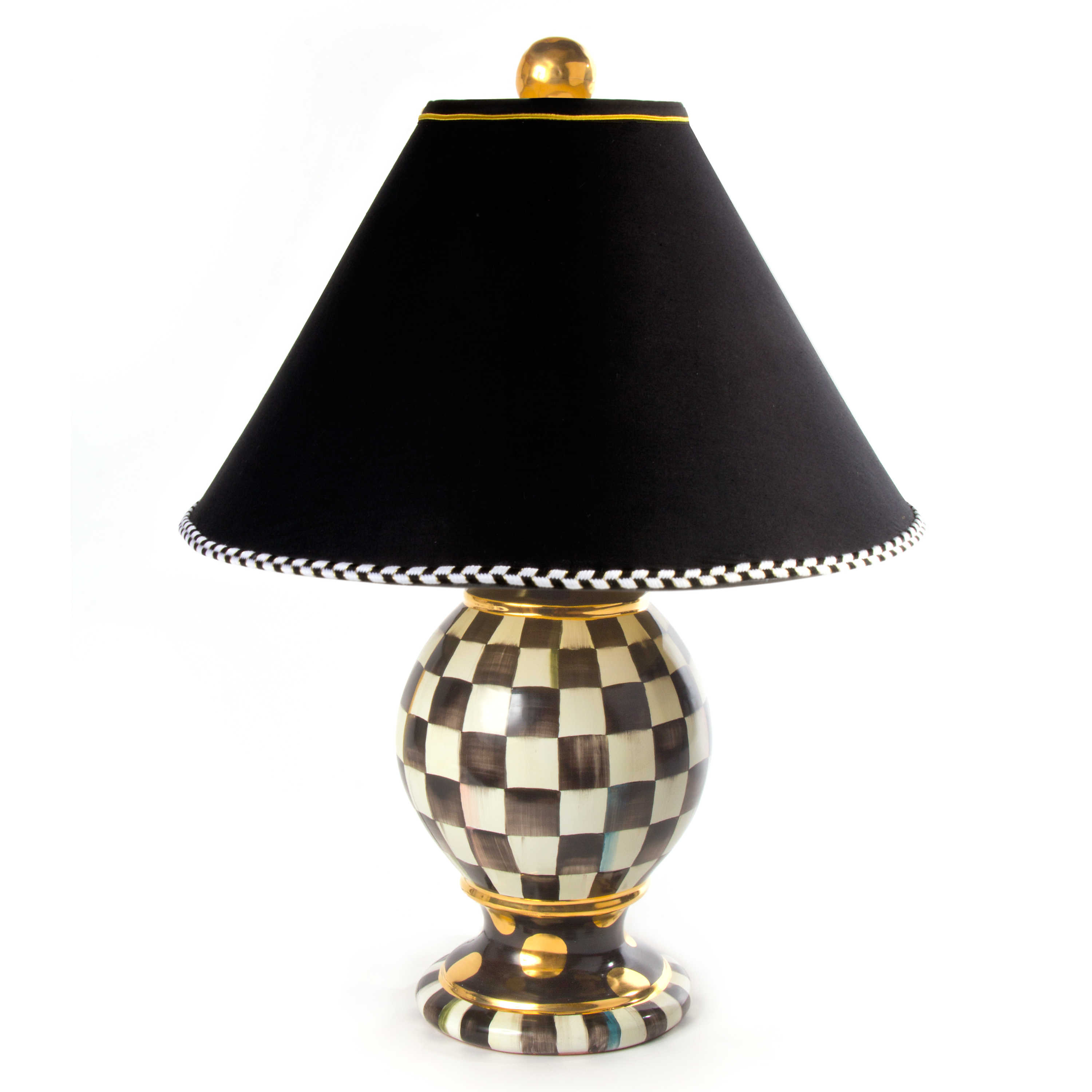 MacKenzie-Childs Courtly Check® Ceramic Globe Lamp | Wayfair