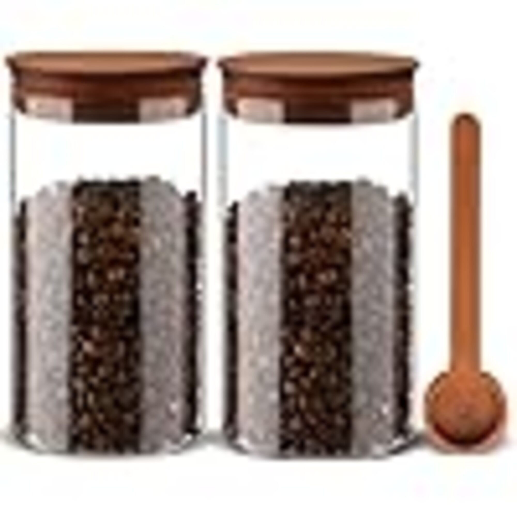 Latitude Run® 37 Oz Coffee Canister With Scoop And Wooden Lids ...