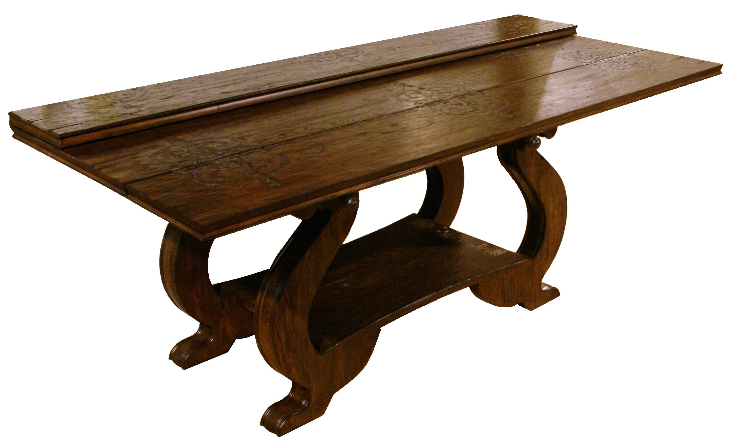 Regis Patrick Collection Lorraine 42" Rosa Morada Solid Wood Trestle ...