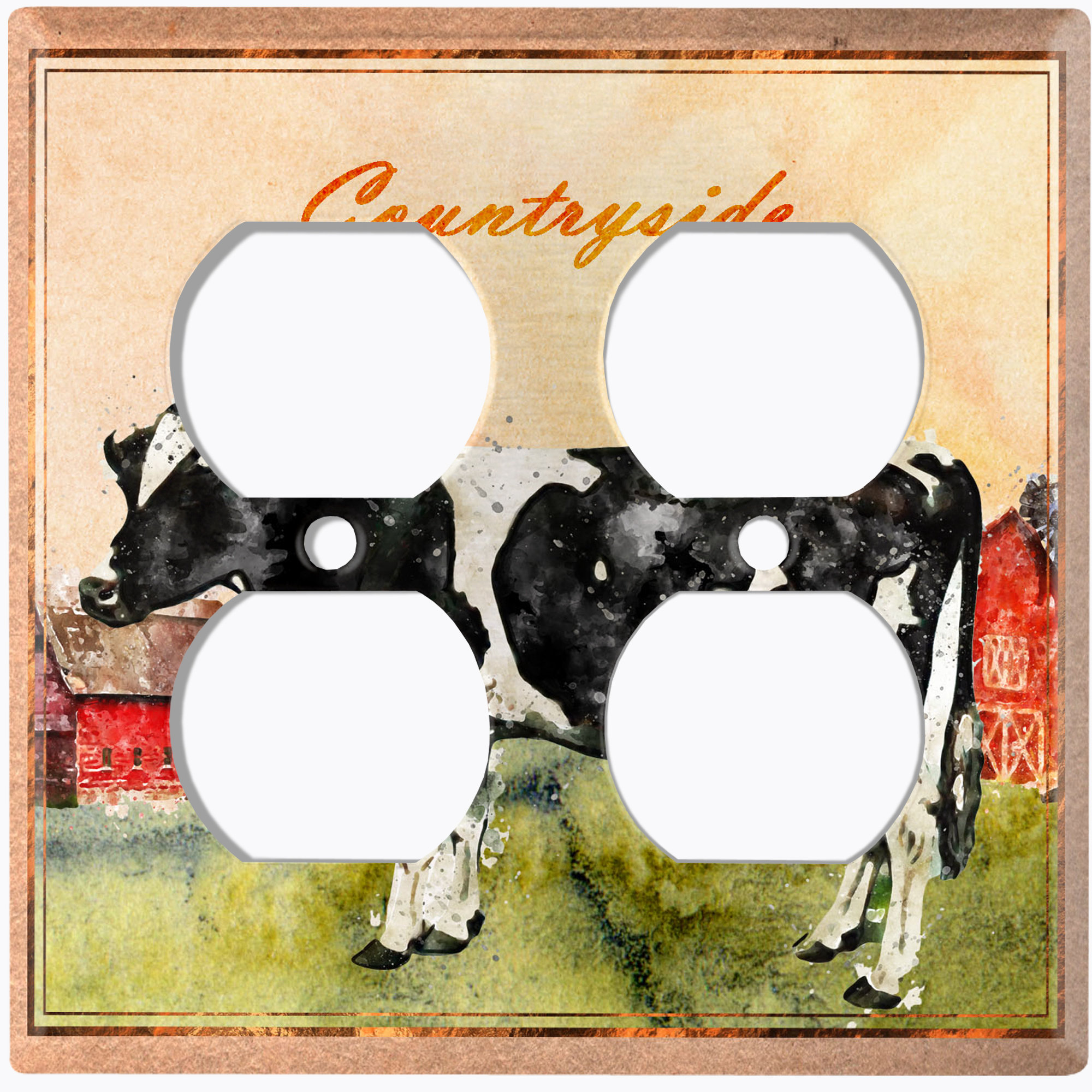 WorldAcc Metal Light Switch Plate Outlet Cover (Animal Farm Country ...