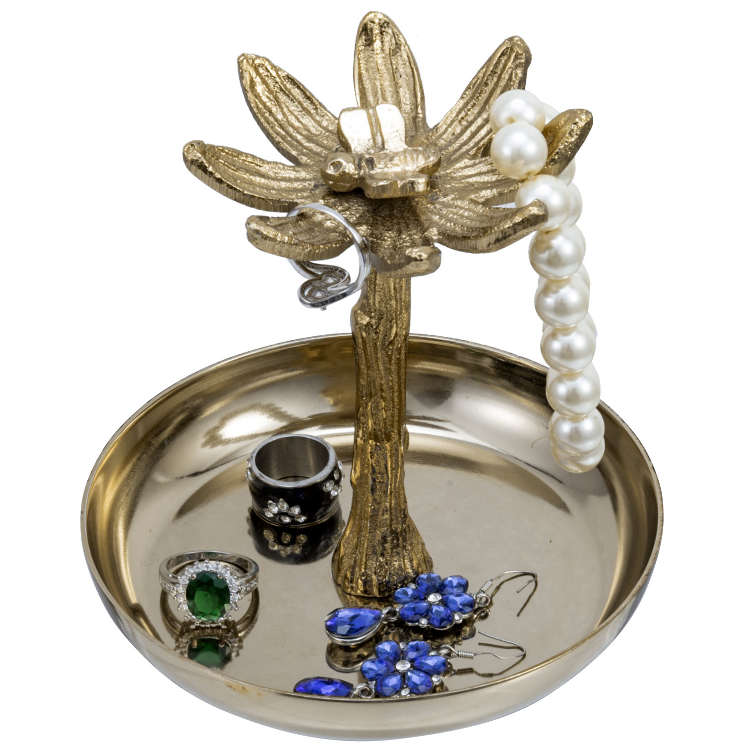 House of Hampton® Brass Tone Ring Bracelet Jewelry Organizer Holder ...