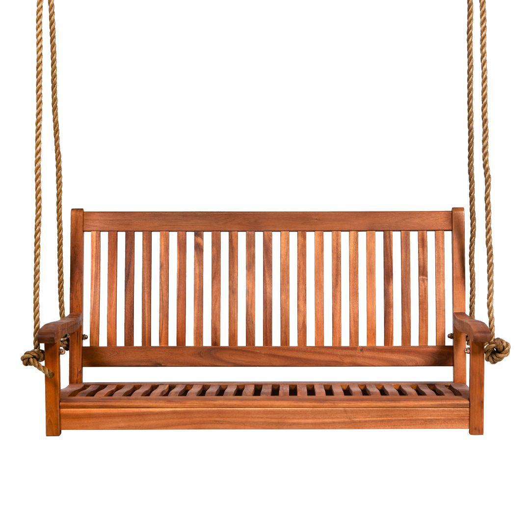 Winston Porter Hayden Acacia Wood Porch Swing | Wayfair