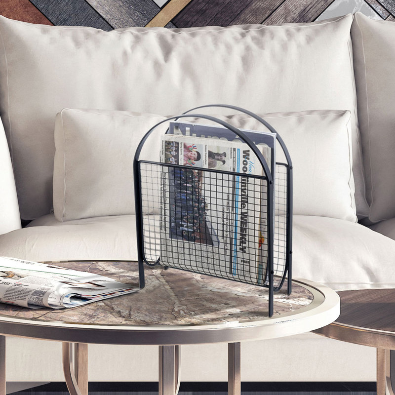 Rebrilliant Metal Free Standing Magazine Rack | Wayfair