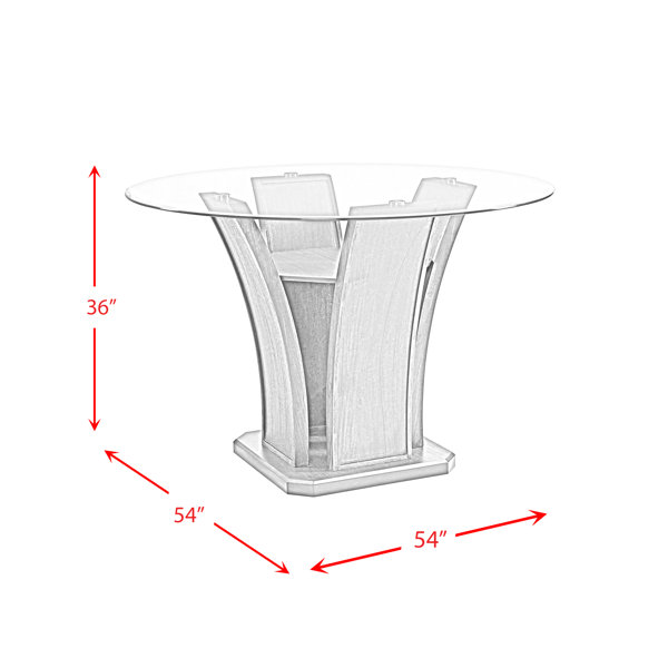 Picket House Furnishings Simms Round Counter Dining Table In Grey ...
