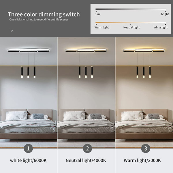 Ivy Bronx Muscato 3 - Light Cluster Cylinder LED Pendant & Reviews ...