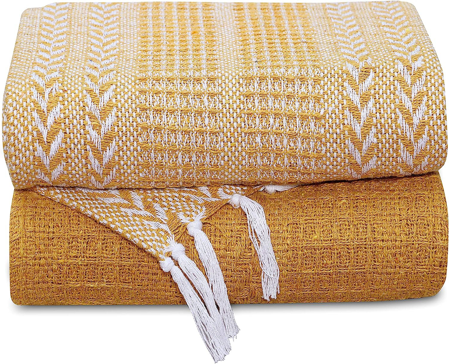 CozyHomesCollection Hand-Woven Cotton Batik Throw Blankets - All-Season ...