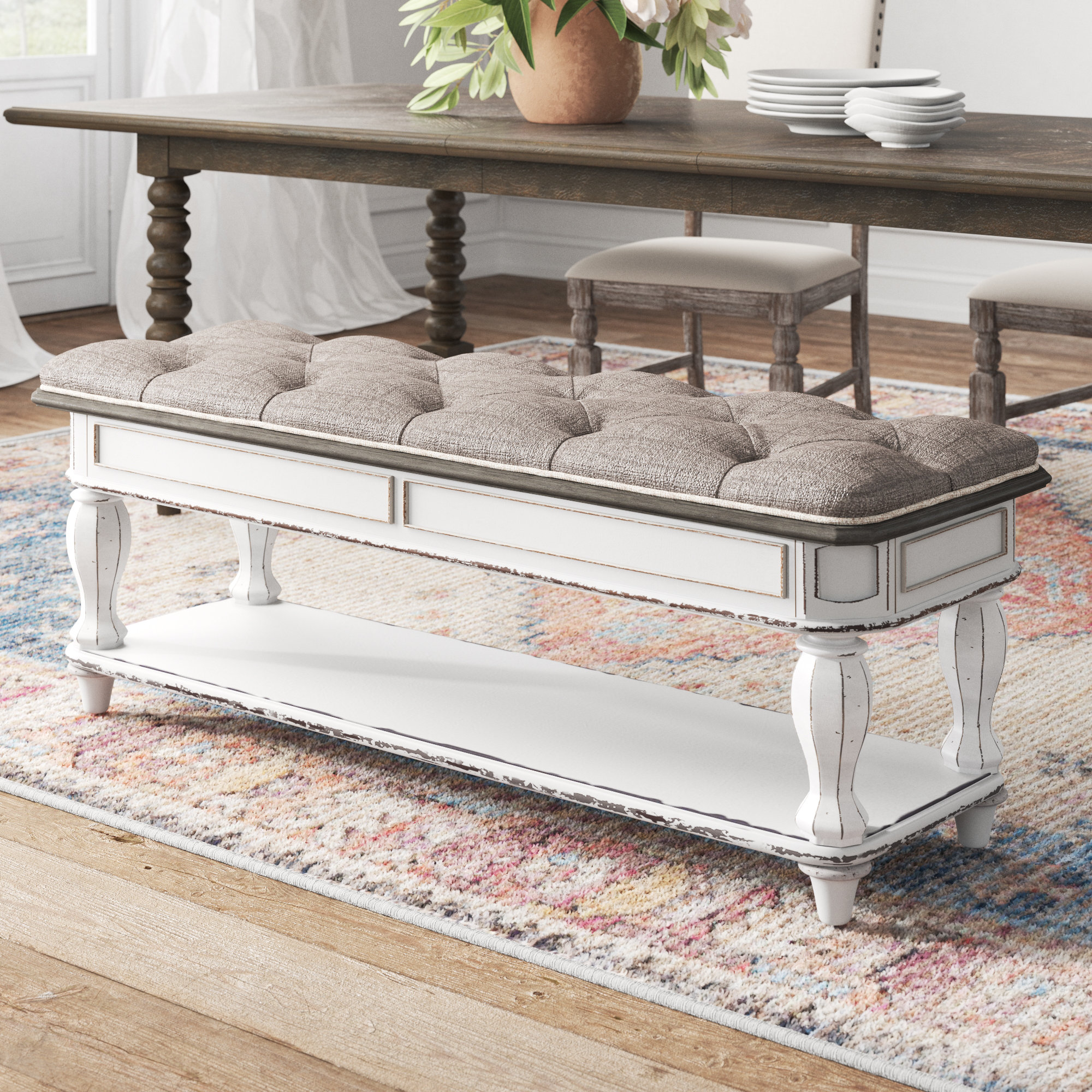 Laurel Foundry Modern Farmhouse Colchester Solid Wood Storage Bench ...
