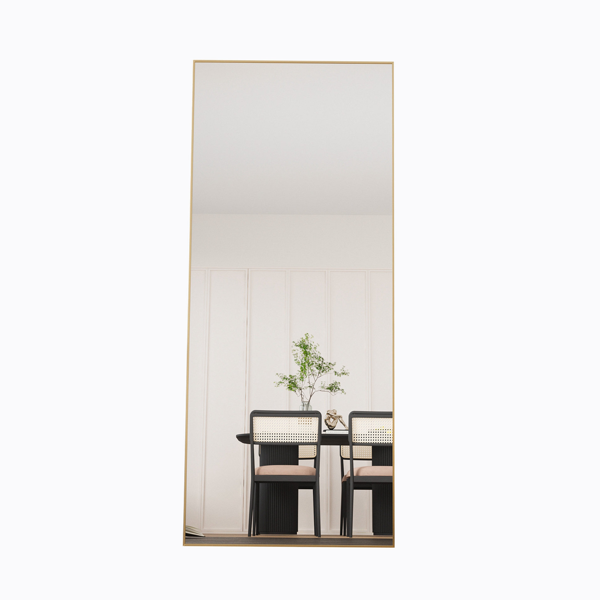 Mercer41 Genkei Metal Rectangle Floor Mirror | Wayfair