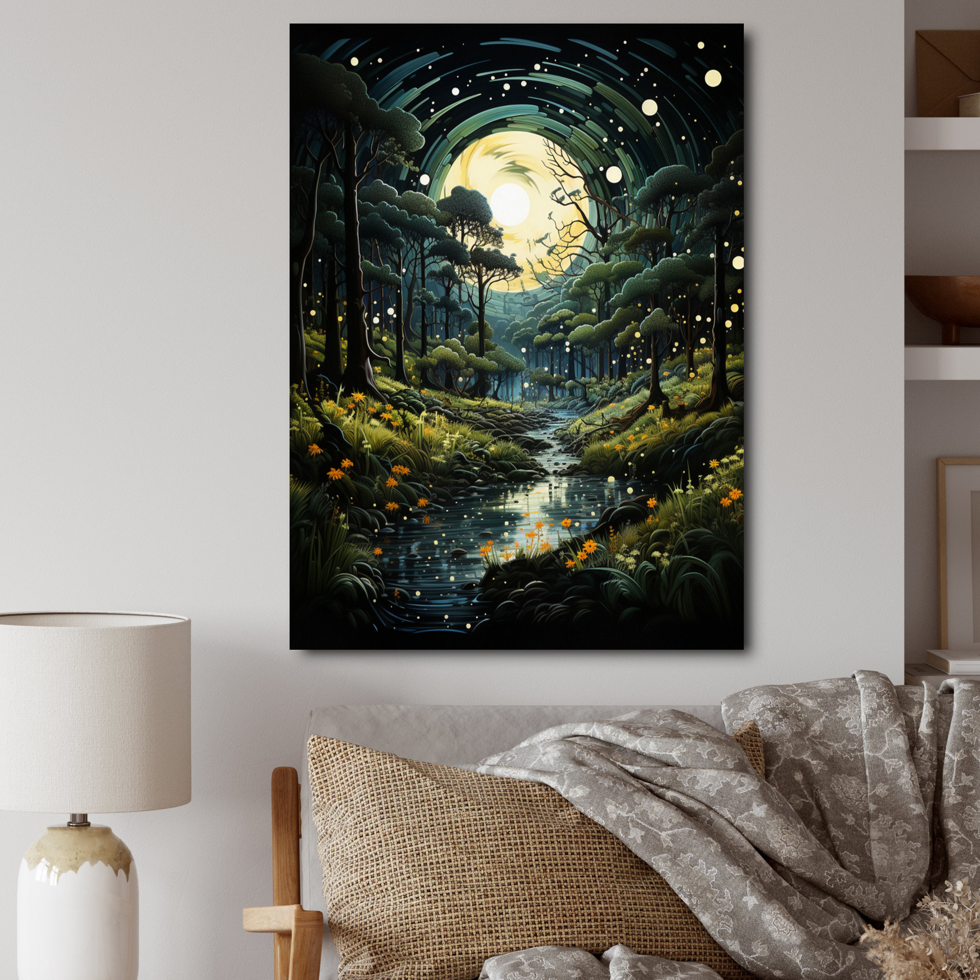 Loon Peak® Forest Enchanted Forest Pointillism III - Landscape & Nature ...