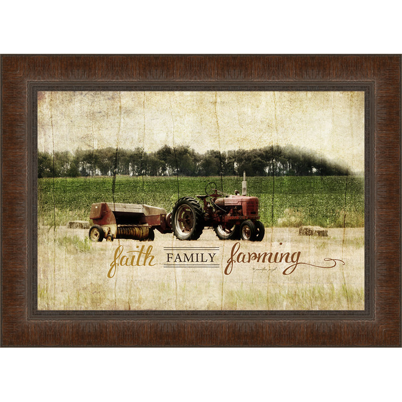 Ashton Wall Décor LLC 'Faith Family Farming' Framed Graphic Art Print ...