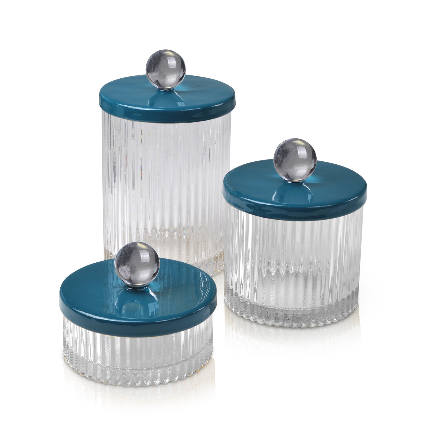 Mike + Ally Vanity Amenities Jars Set Of 3 | Wayfair