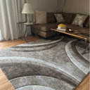 Lark Manor Arhan Abstract Brown Beige Area Rug & Reviews | Wayfair