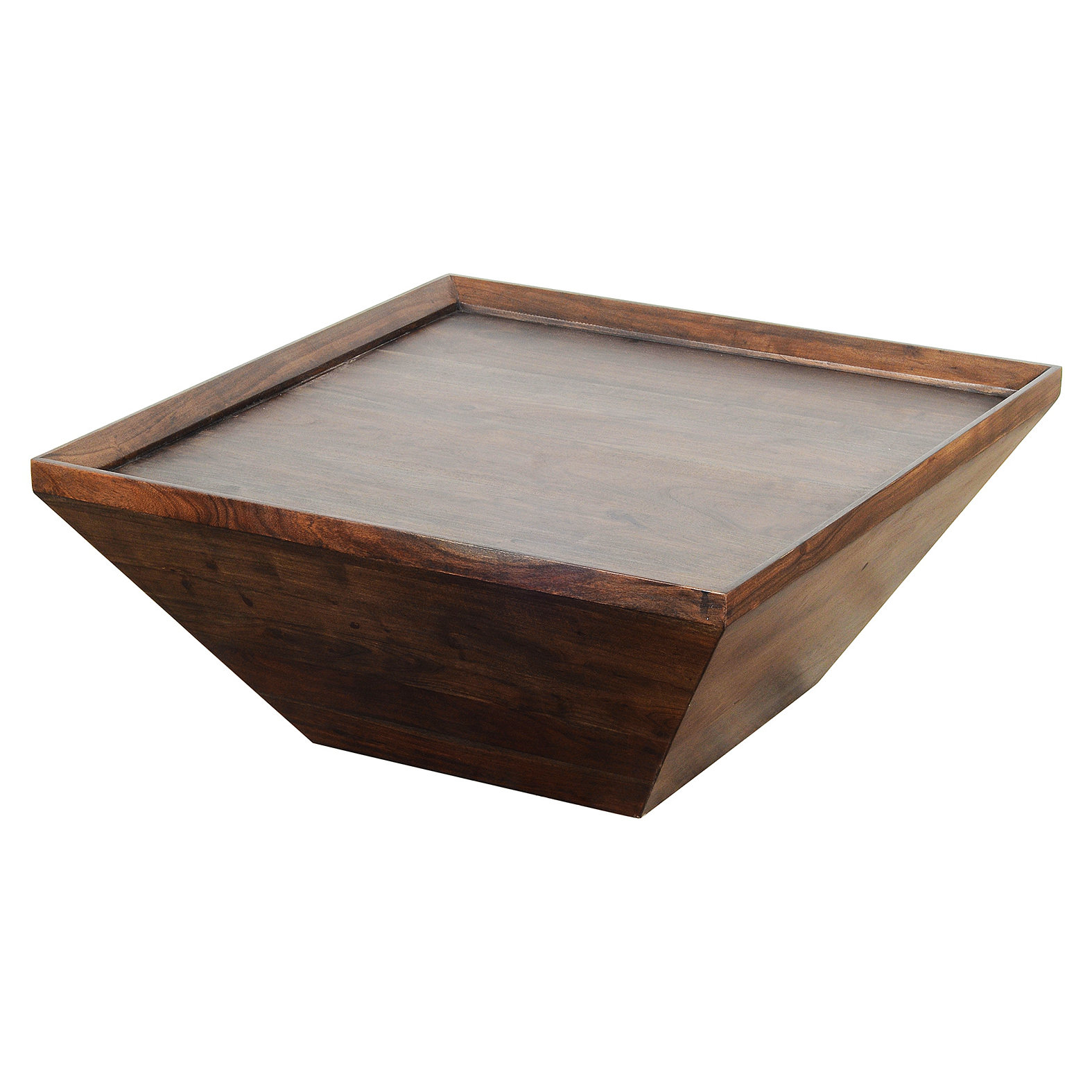 Loon Peak® Geana Coffee Table, Square Shape Wood Coffee Table, Living ...