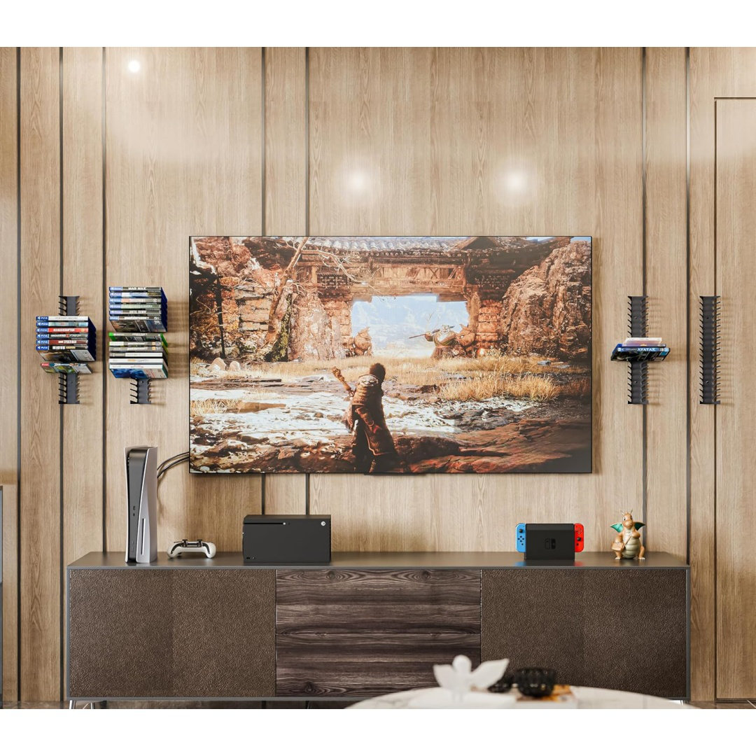 Rebrilliant Video Game Storage Wall Mount Game Case Holder, Metal Wall ...