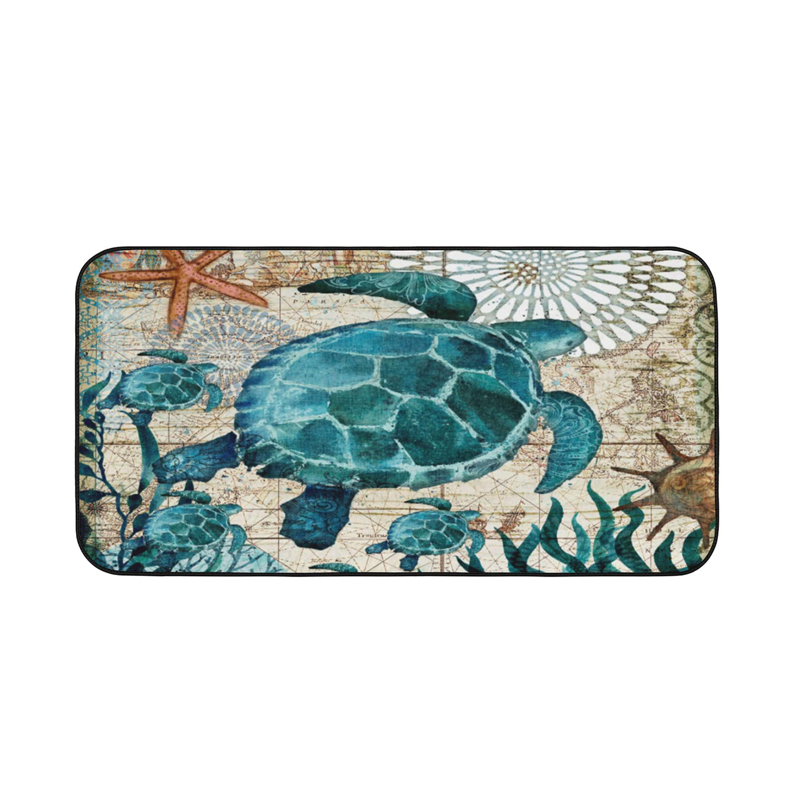 BRBCA AquaTurtle Comfort Mat 39x20 - Sea Turtle Design, Machine ...