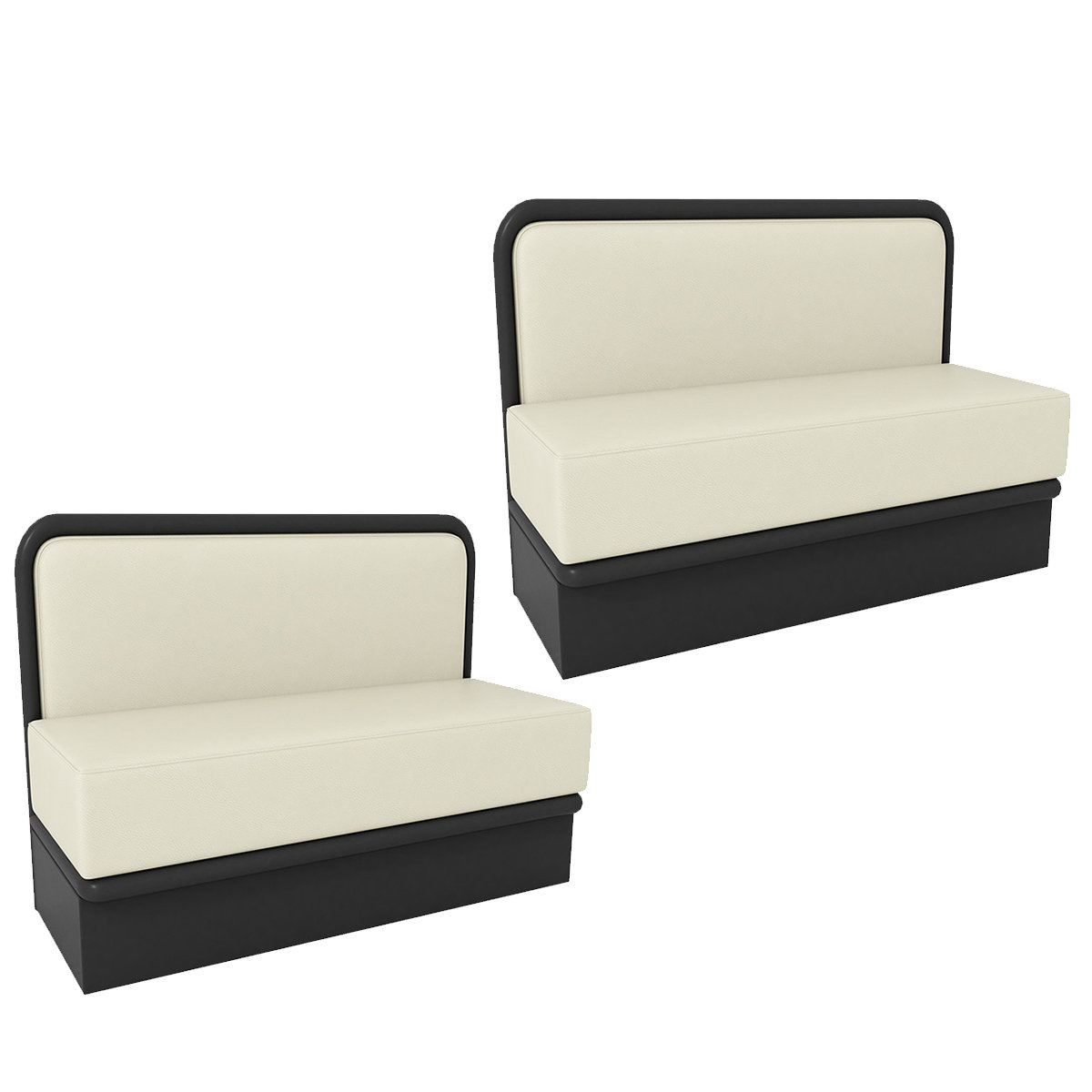 A UNIQUE LIGHT, LLC Artificial leather upholstered double bench ...