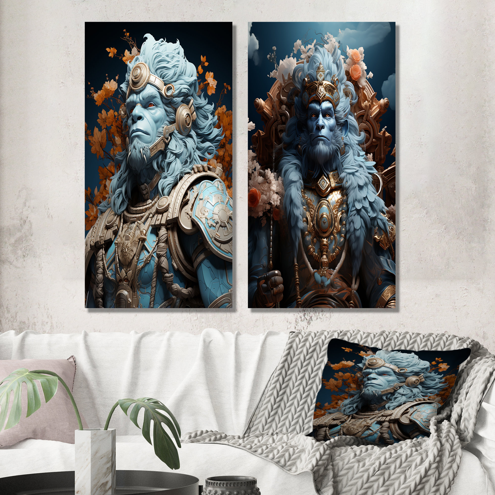Bungalow Rose Hindu Heroic Indian God - Hinduism Wall Art Prints Set Of ...