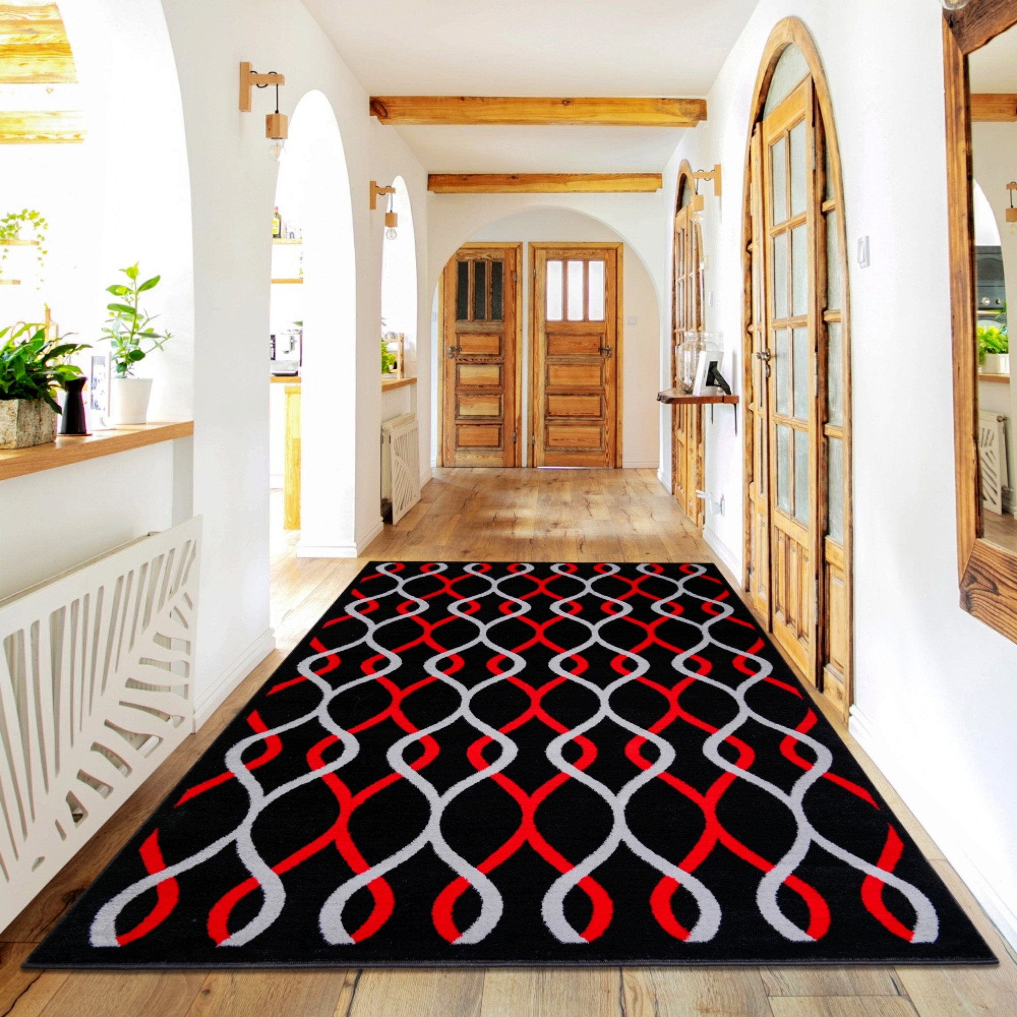 George Oliver Elegant Area Rug, Area Rug With Abstract Patterns For ...