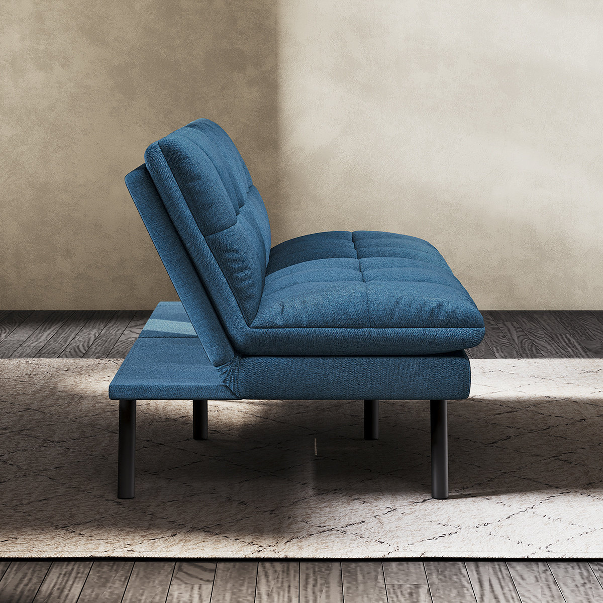 George Oliver 68Inch Convertible Futon Sofa Bed Cat-Scratch-Proof ...