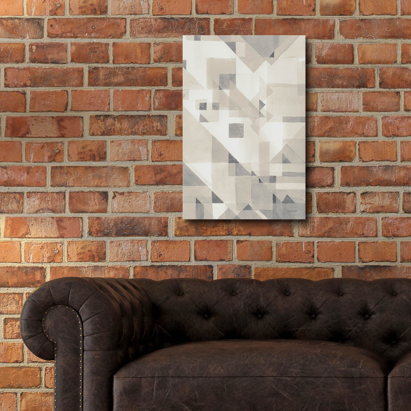 Ivy Bronx 'Try Angles 4 Neutral C' by Danhui Nai Acrylic Glass Wall Art | Wayfair