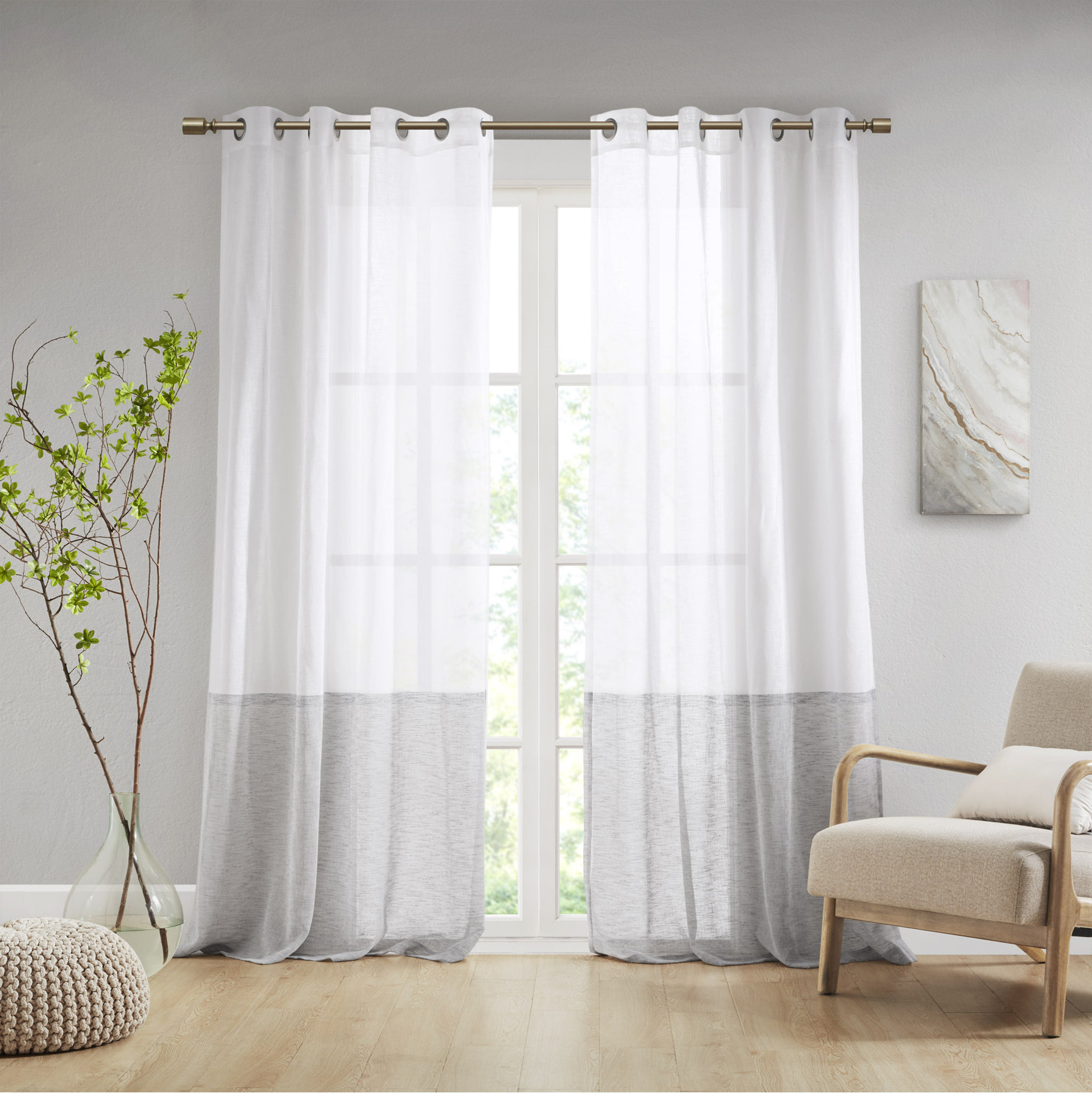 Ebern Designs Dual-Colored Curtain Panel (Only 1 Pc Panel) | Wayfair