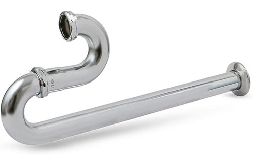 Highcraft Brass S-Trap 1-1/4" Sink Waste Trap w/ Flange 17-Gauge for ...