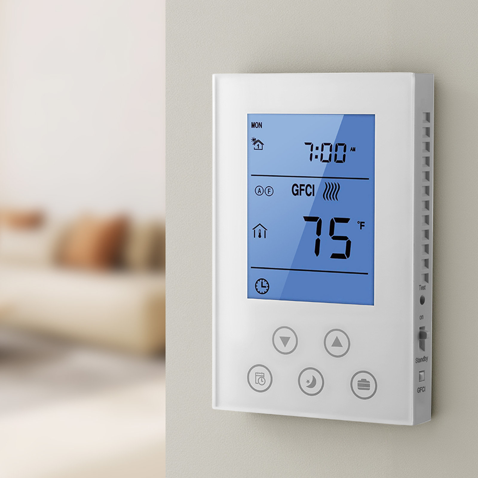 VEVOR 7 Day Programmable Thermostat for Underfloor Heating Heat Pump ...