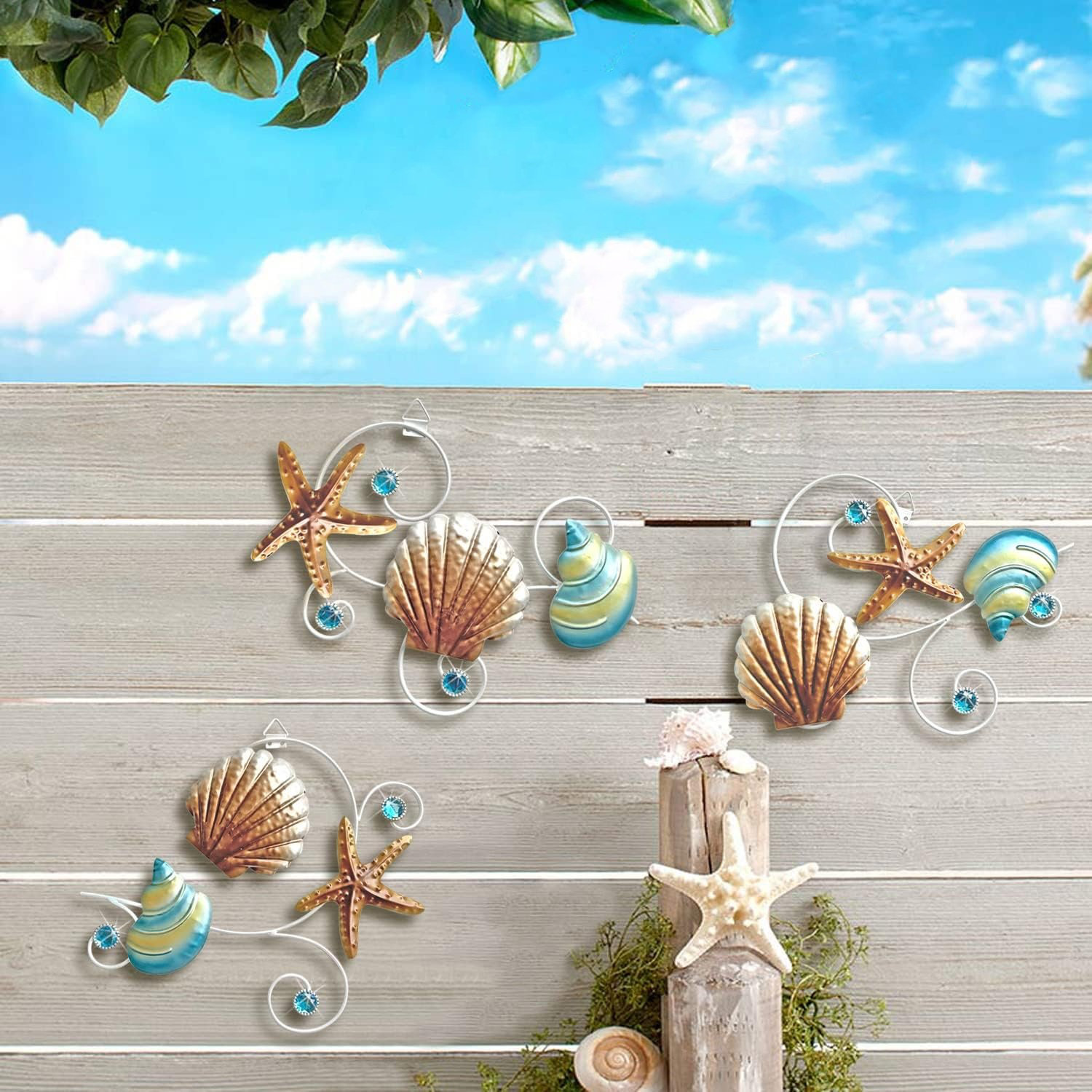Rosecliff Heights Seashell Starfish Metal Wall Decor - Wayfair Canada