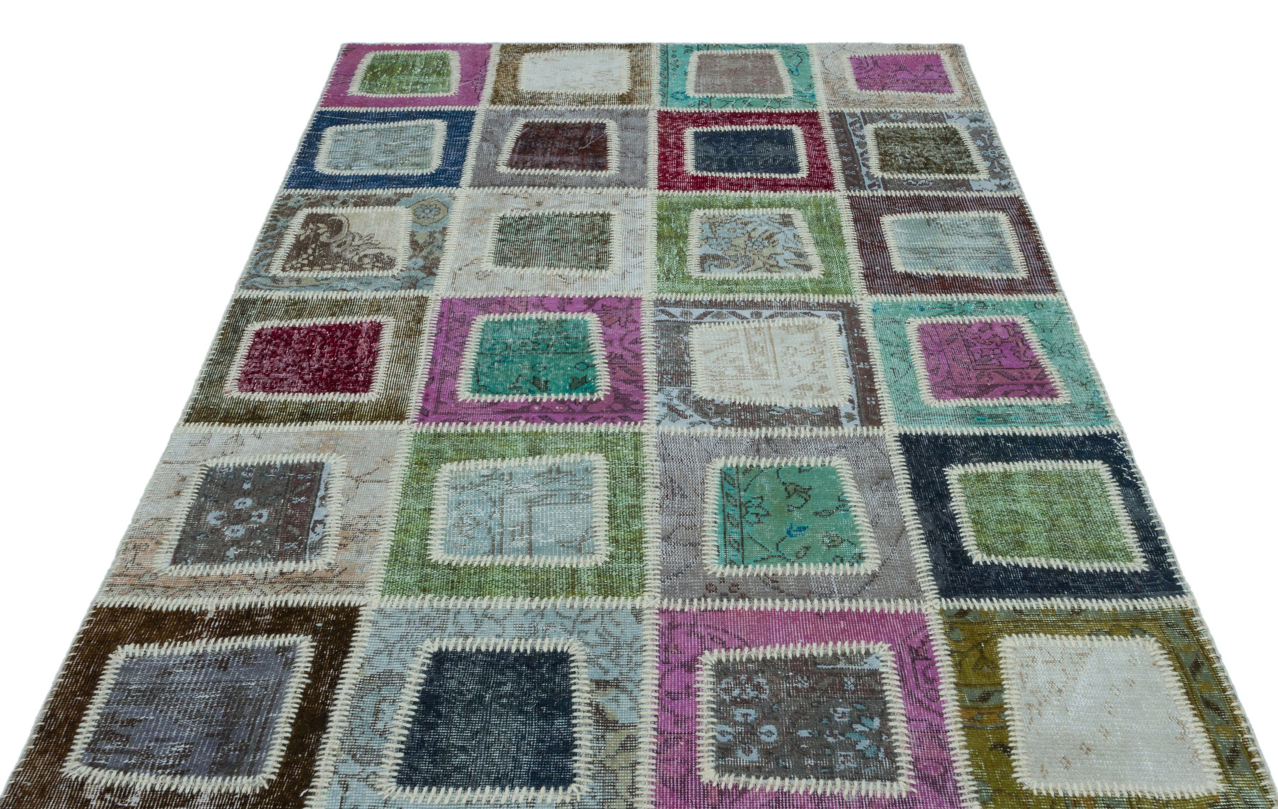 Lofy Iskece Beige Patchwork Wool Handmade Area Rug - Wayfair Canada